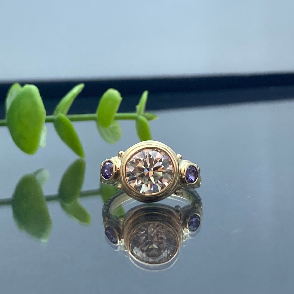 14K Diamond & Purple Sapphire – Petro's Jewelers