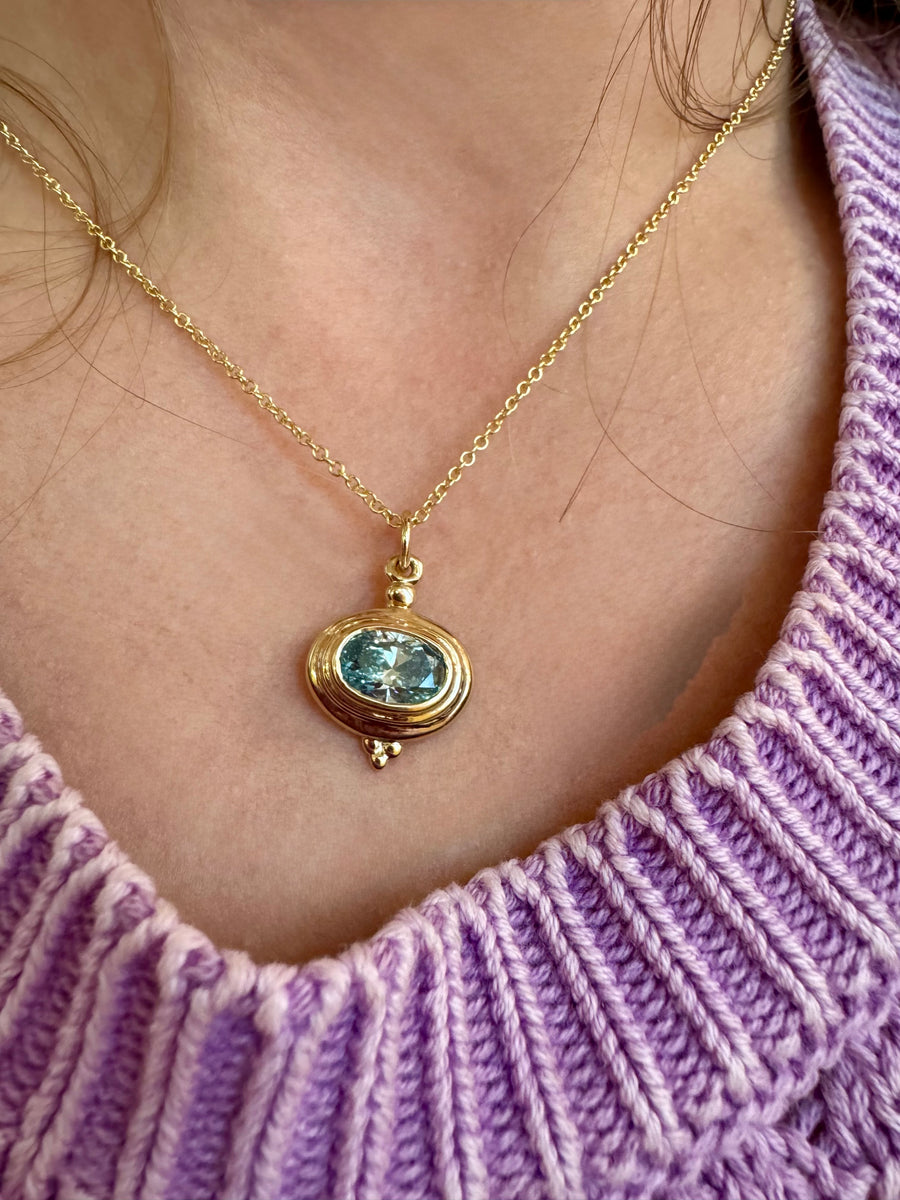 PET 787 YG P - Blue Lab Diamond – Petro's Jewelers